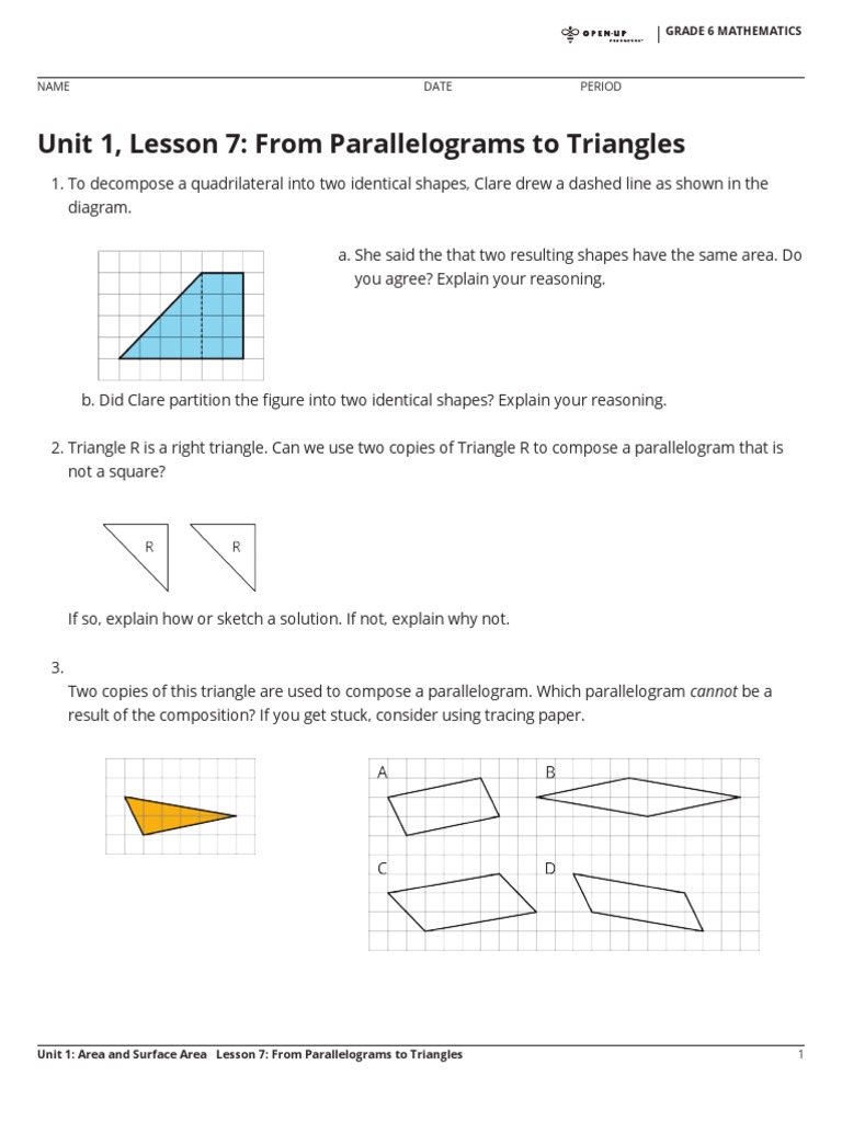 6-1-7-Practice Problems | PDF | Area | Triangle