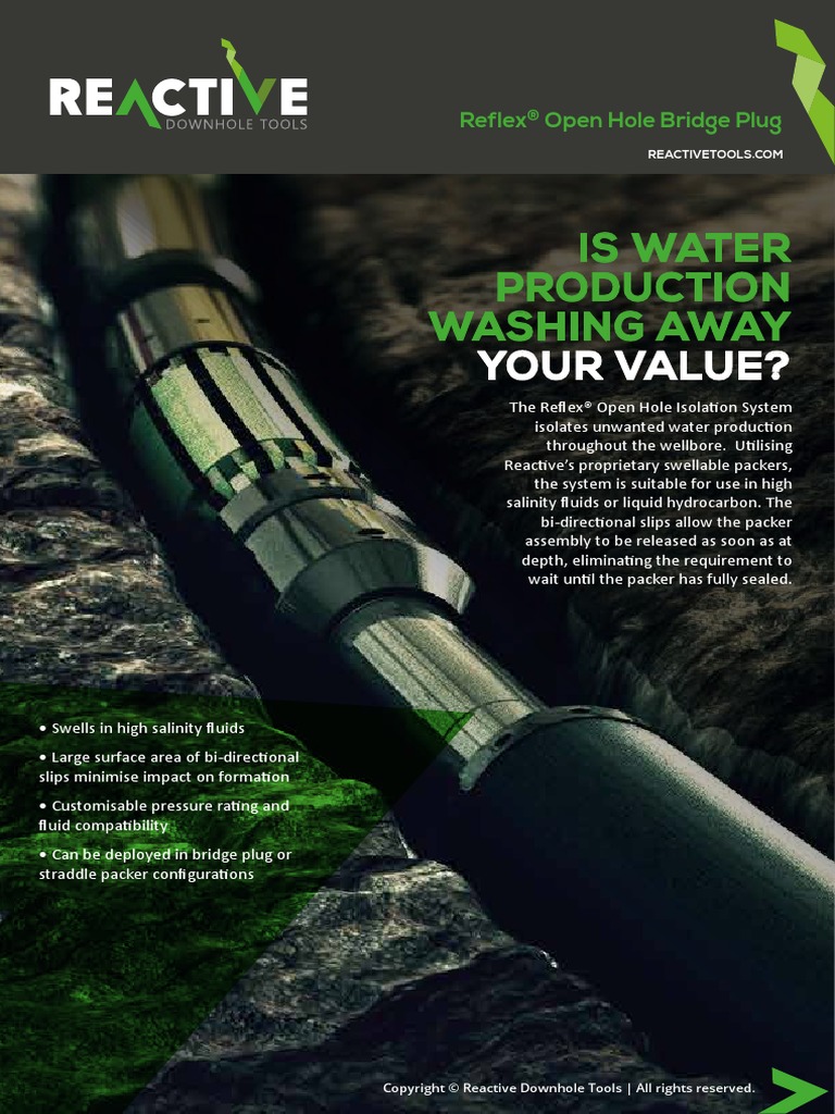 Reflex Open Hole Bridge Plug | PDF | Pressure | Chemical Engineering