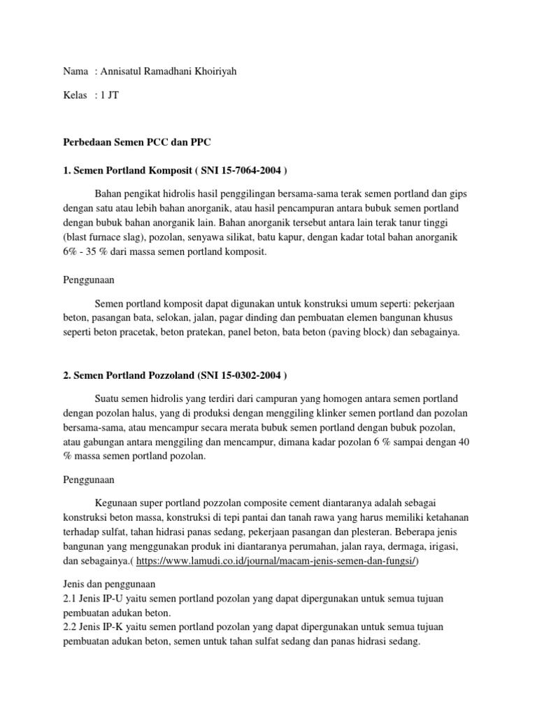 Perbedaan PPC Dan PCC | PDF