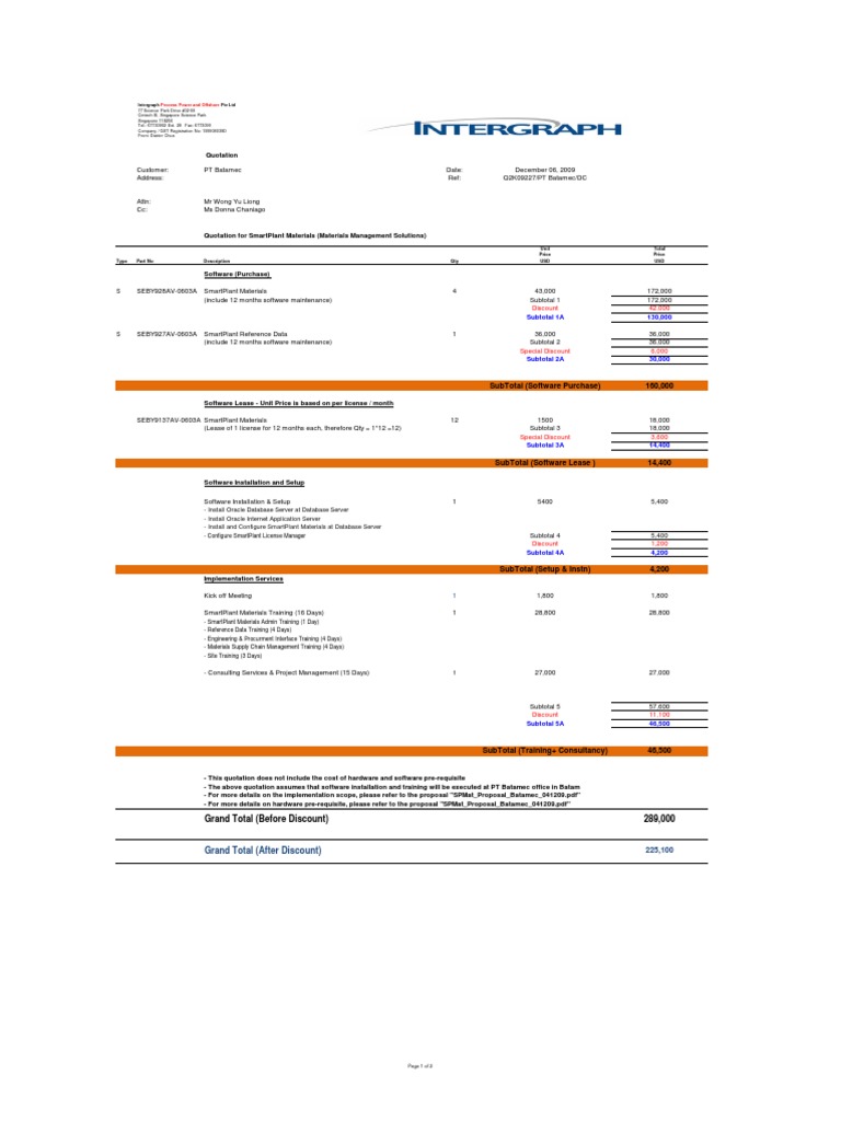 SmartPlant Materials - 061209 PDF | PDF | Invoice | Computing