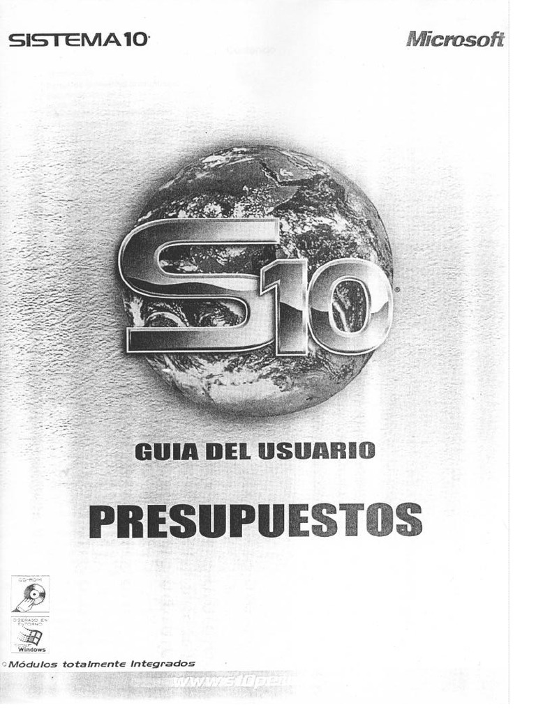 Manual s10 Presupuestos 11935 PDF | PDF | Informática