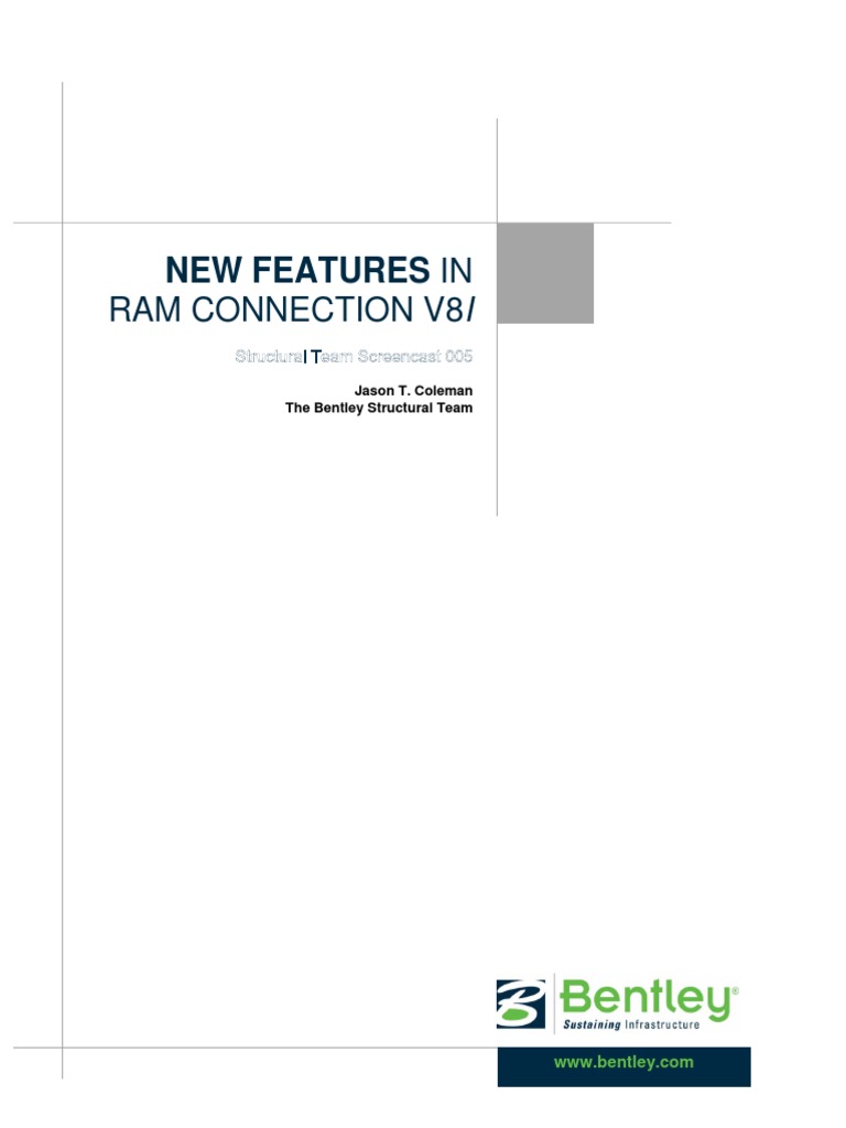 New Features In: Ram Connection V8I | PDF | Button (Computing) | Beam ...