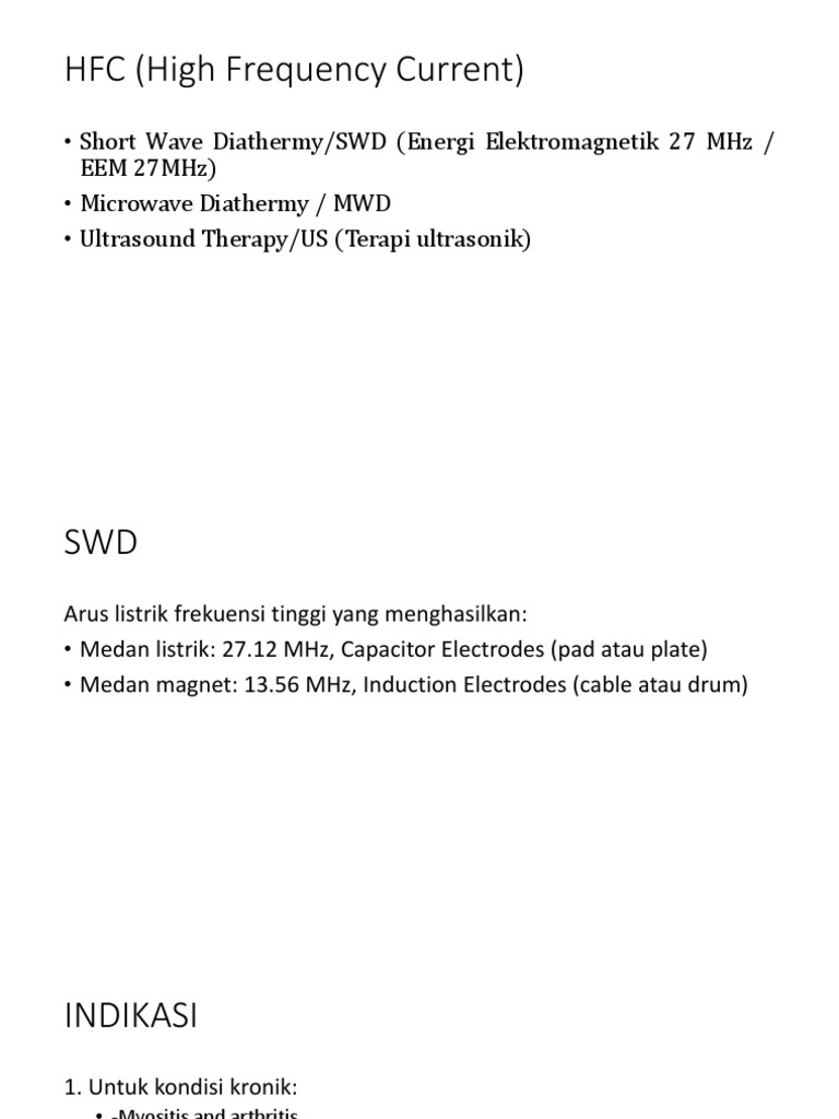 HFC (High Frequency Current) | PDF