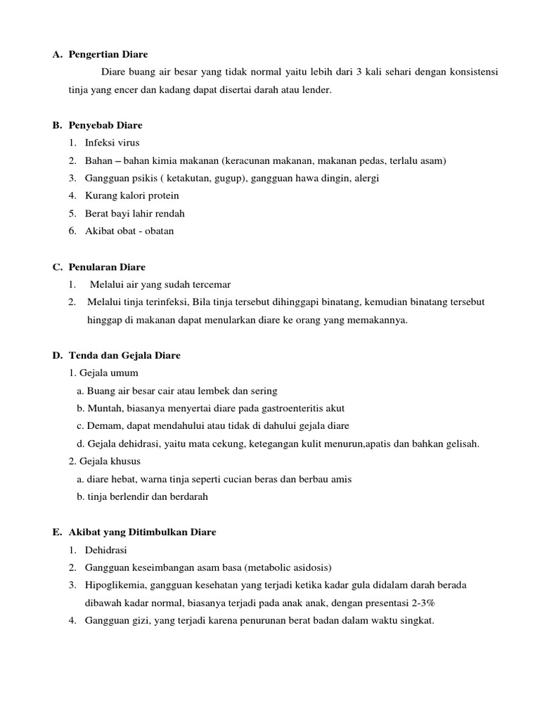 Buat Booklet Diare | PDF | Kesehatan Holistik