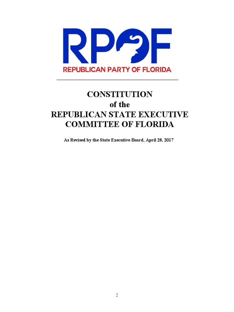 Constitution of the Republican Party of Florida | PDF | Committee | Quorum