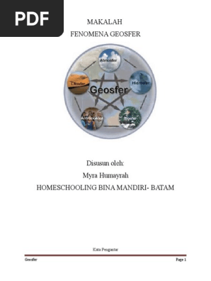 Contoh Makalah Gejala Geosfer - Little Book