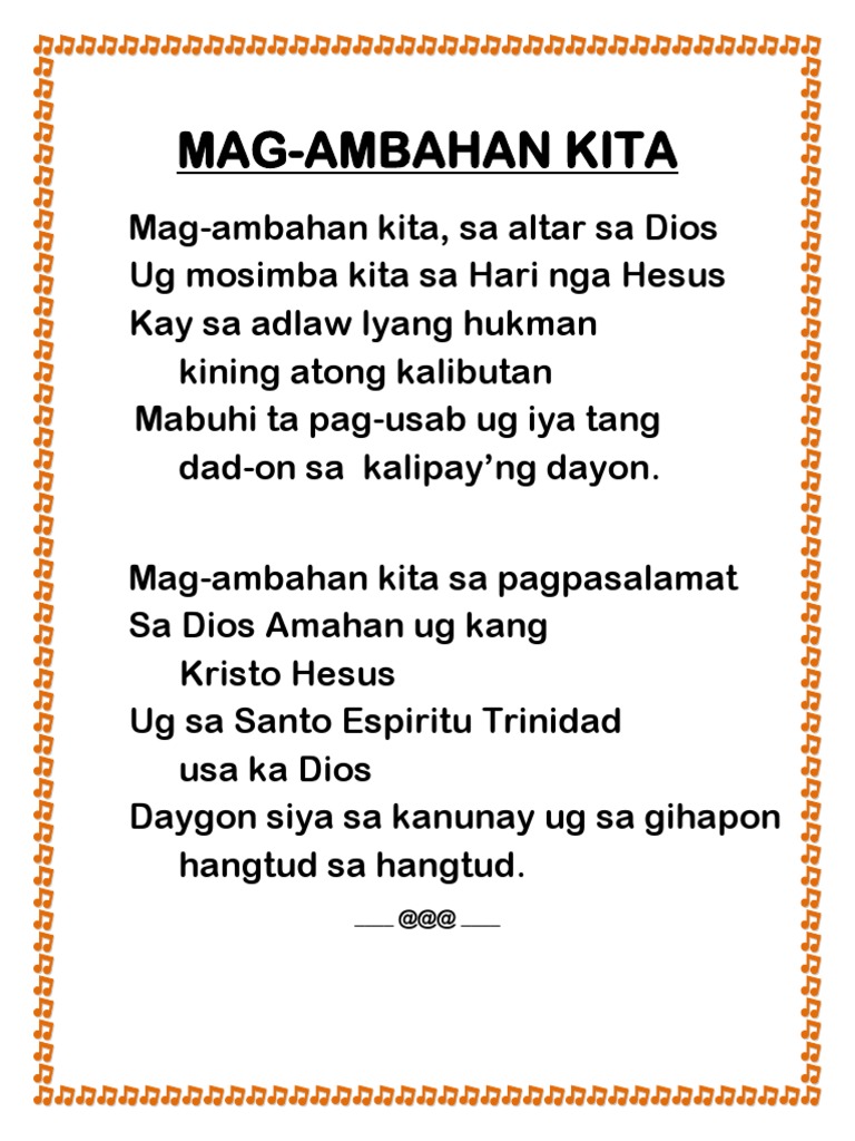Cebuano Mass Songs | PDF