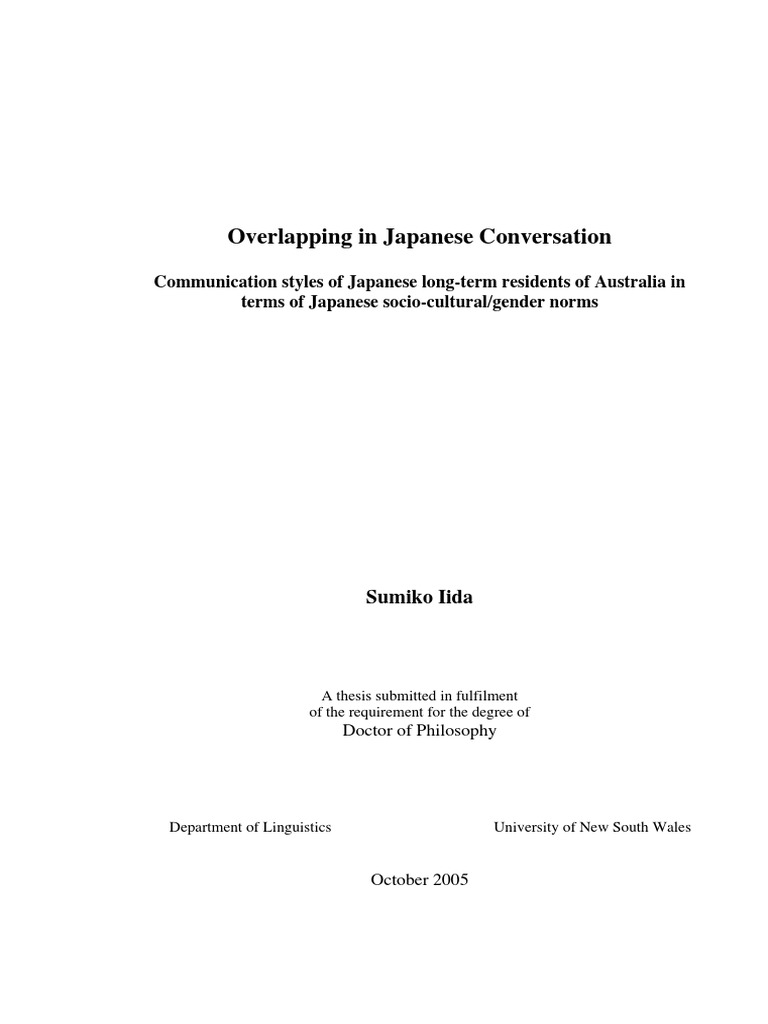 Japanese Conversation | PDF | Cross Cultural Communication | Gender