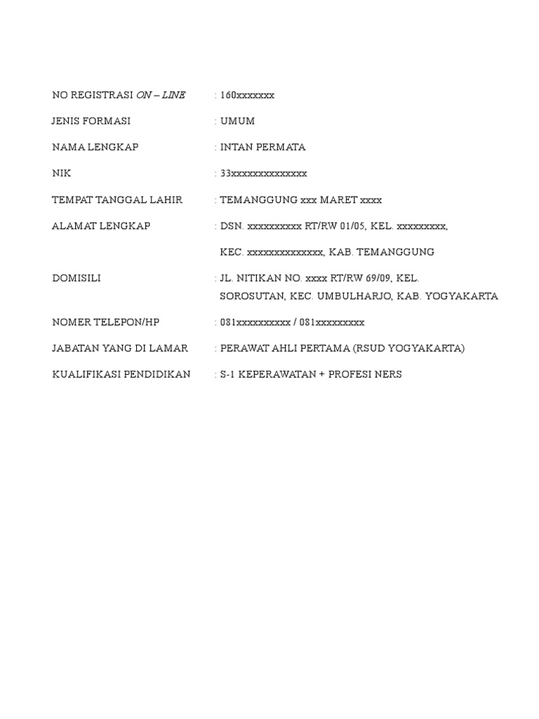 List Depan MAP Lamaran Kerja | PDF