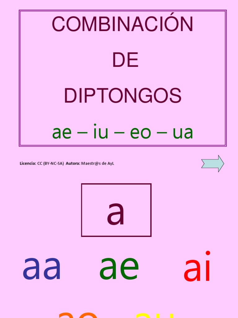 Combinación de Diptongos | PDF