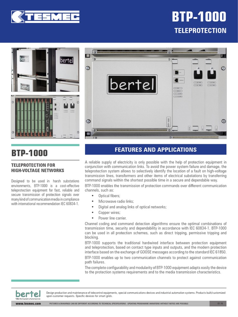 Teleprotection: Features and Applications | PDF | Electric Power ...