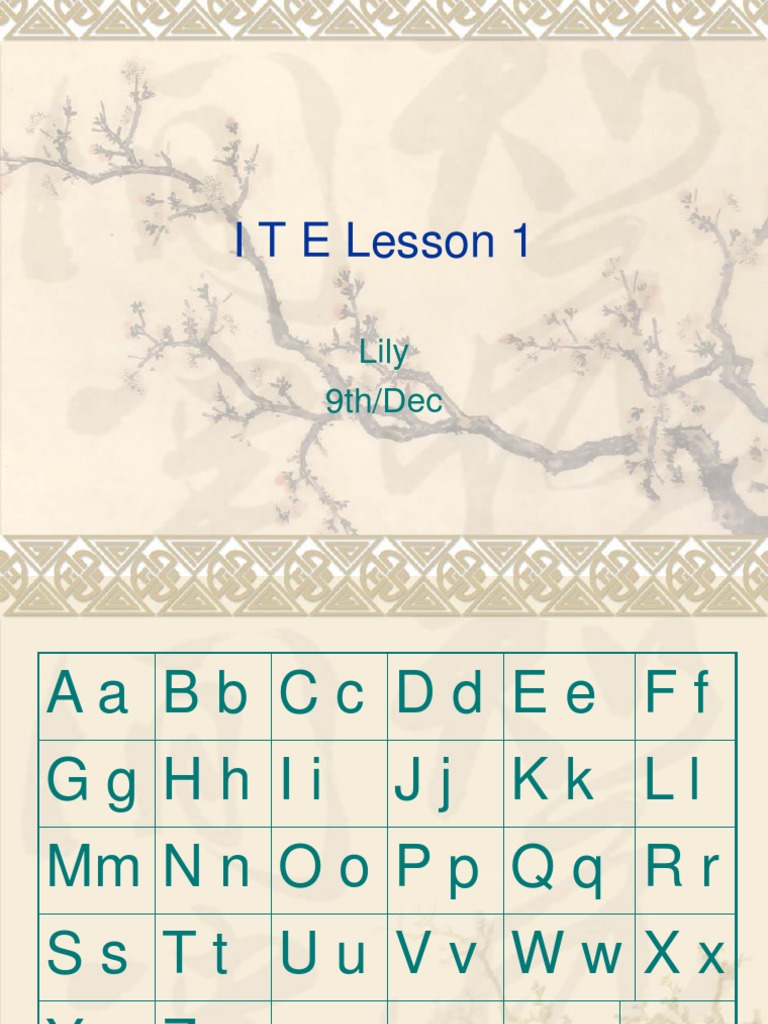 ITE Lesson 1 | PDF | Nature