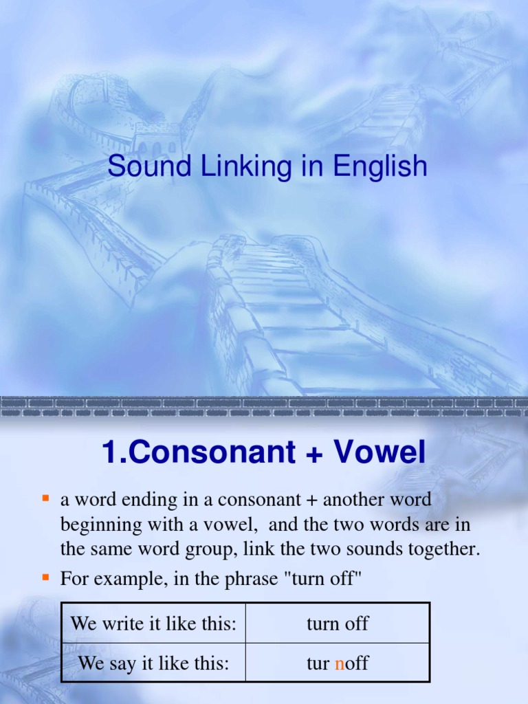 Linking Sound | PDF | English Language | Linguistics