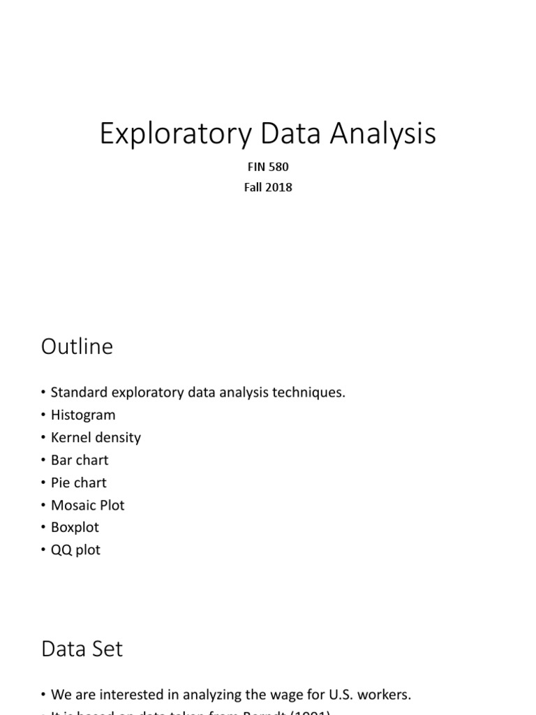 Lecture 2 Exploratory Data Analysis Pdf Histogram Statistical Analysis
