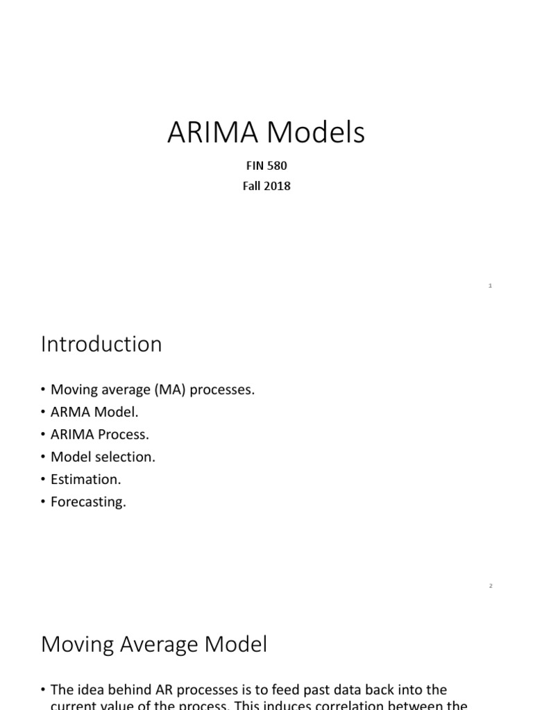 ARIMA Models for Time Series Forecasting | PDF | Autoregressive ...