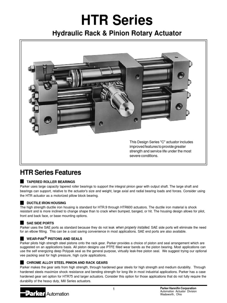 Parker HTR Actuator | Download Free PDF | Actuator | Machine (Mechanical)