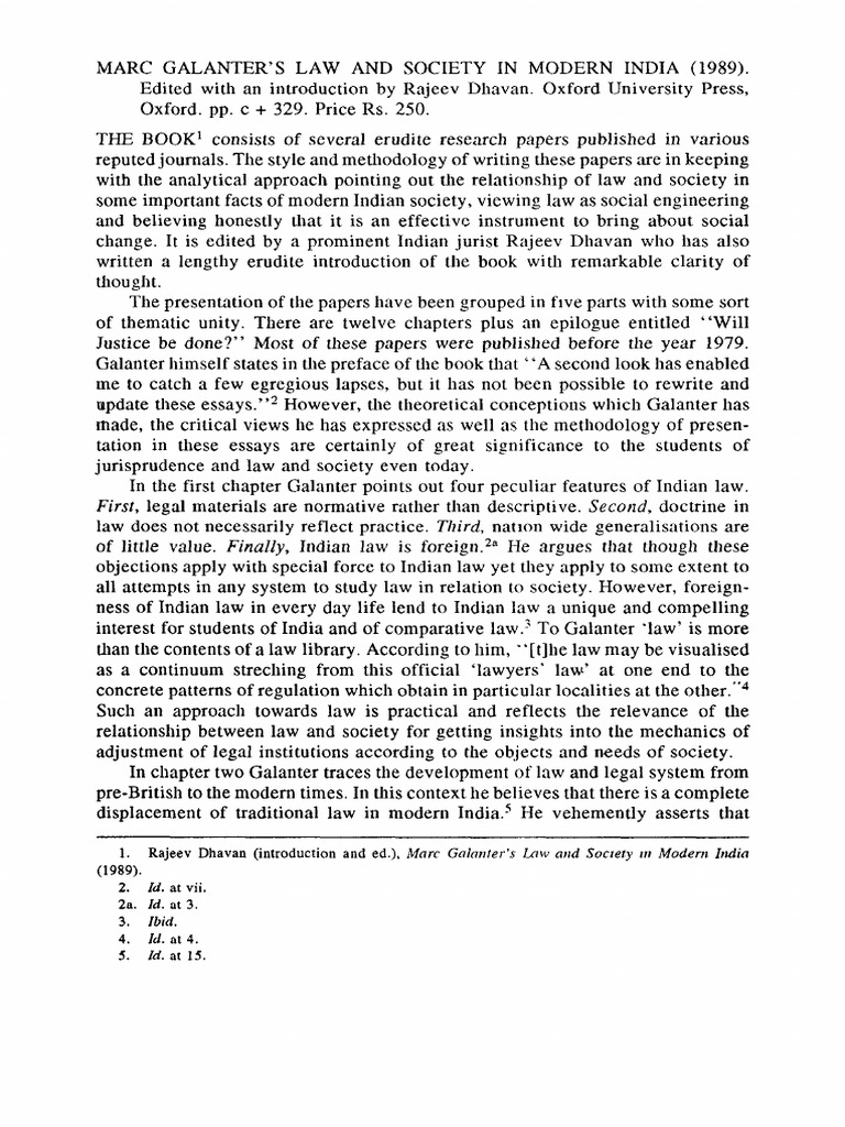 Galanter's Law and Society in India | PDF | Caste | Dalit