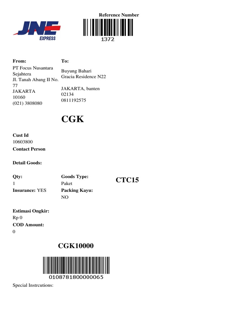 Contoh Packing Slip | PDF