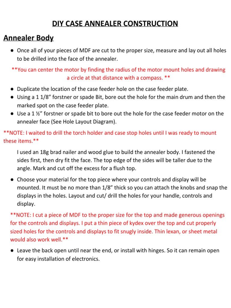 Diy Case Annealer | PDF | Screw | Drill
