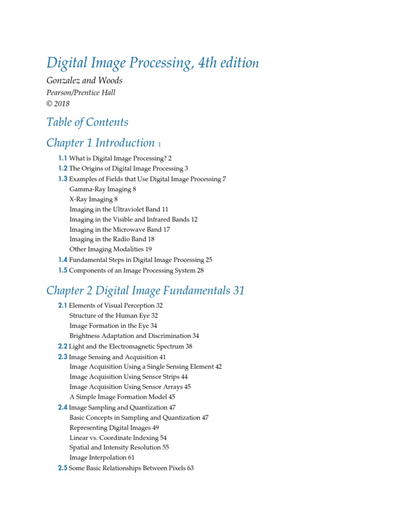 Digital Image Processing, 4th Editio: Chapter 1 Introduction | PDF | Data Compression | Image ...
