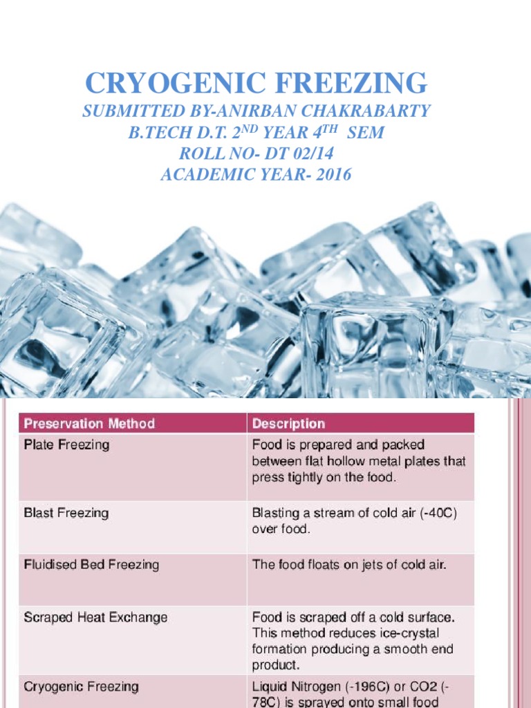 Cryogenic Freezing | PDF | Cryogenics | Freezing
