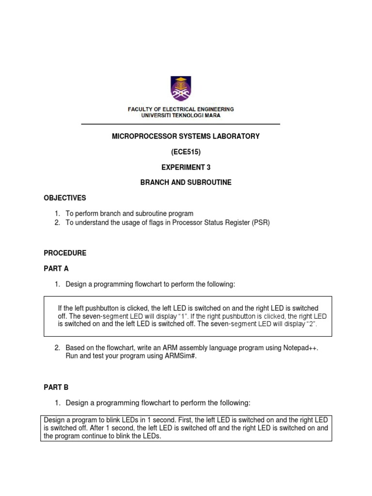 Microprocessor Systems Laboratory 3 | PDF | Computer Hardware | Classes Of Computers