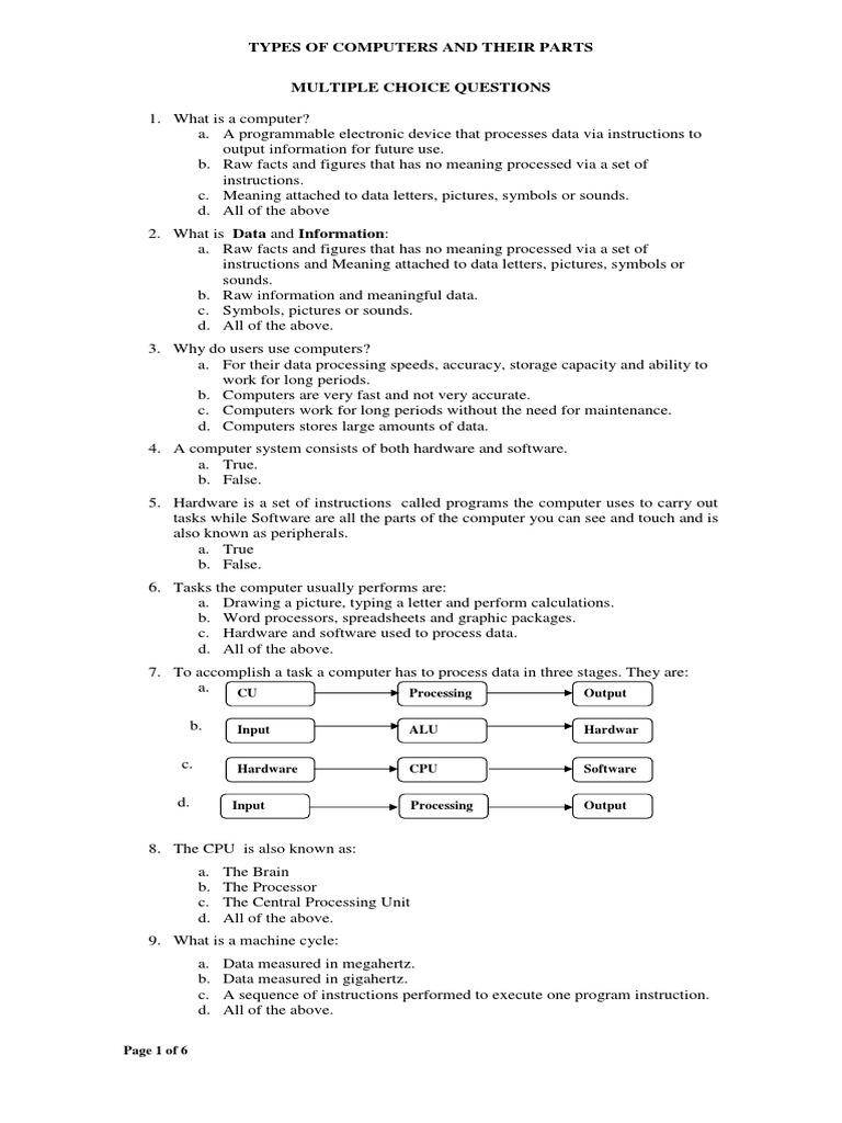 Types of Computer & Their Parts | PDF | Central Processing Unit | Personal Computers