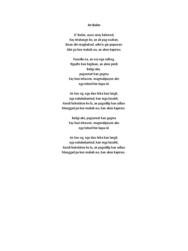 Samar-Leyte Folk Songs | PDF