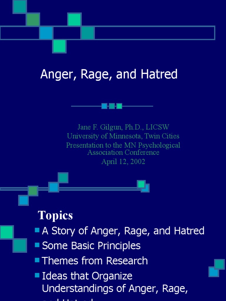Understanding Anger, Rage, and Hatred | PDF | Anger | Emotions