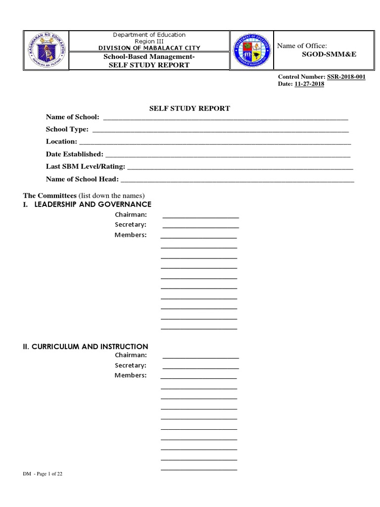 SBM Self-Study Report 2018 | PDF | Leadership | Community