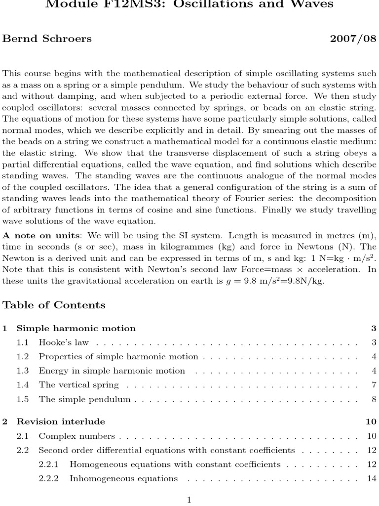 (Phys) Waves | PDF | Waves | Normal Mode
