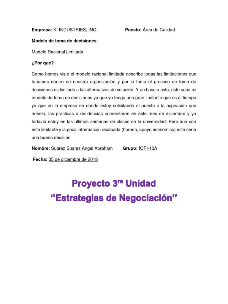 Modelo Racional Limitada | PDF