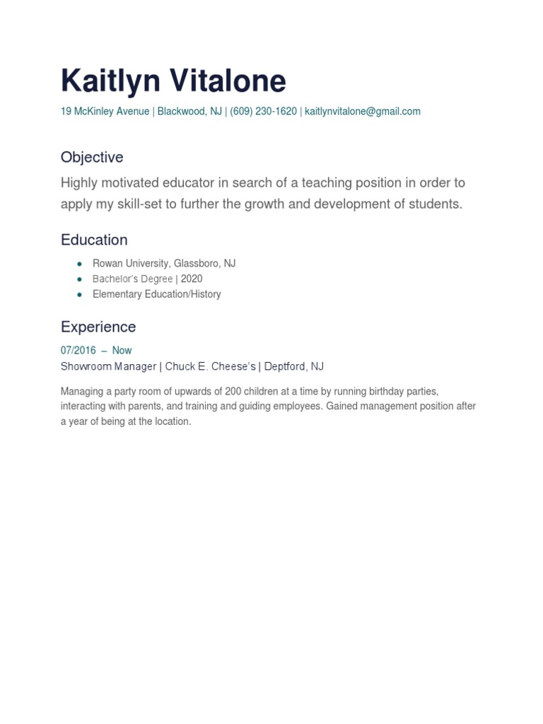 Resume Vitalone | PDF