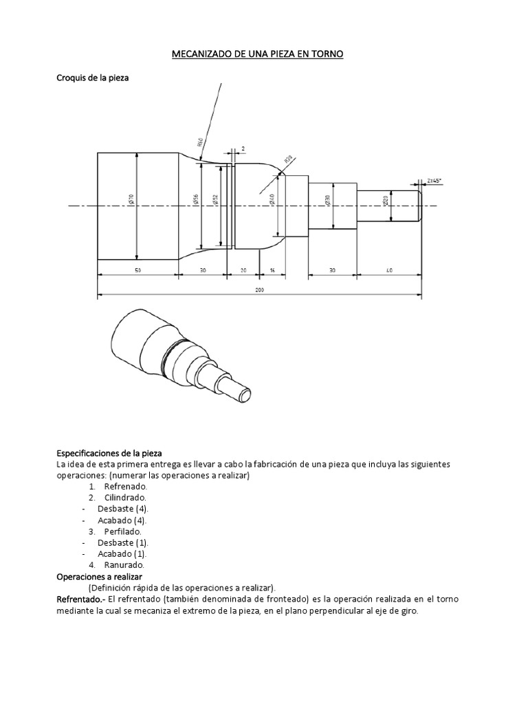 Hoja de Procesos de Torneado | PDF | Mecanizado | Procesos industriales