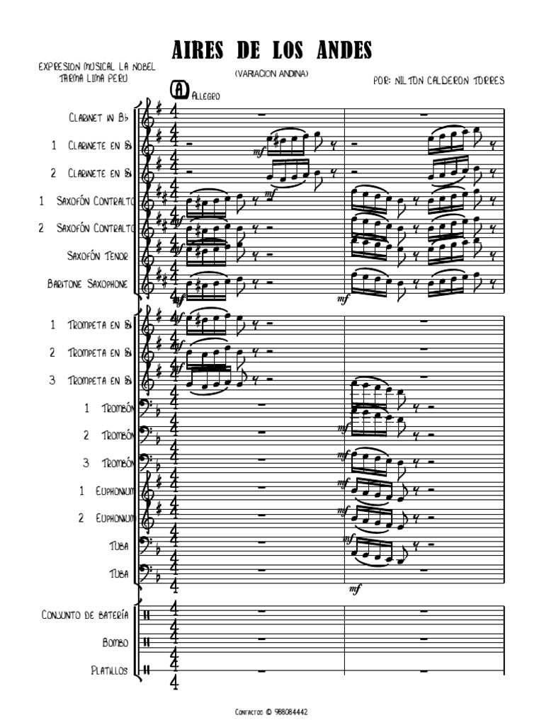 Banda La Bamba Arr Kees Vlak Concert Band | PDF | Instrumentos ...