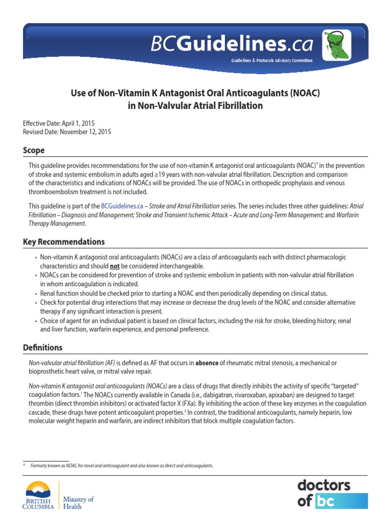 Anticoag 2015november Full | PDF | Stroke | Medical Treatments