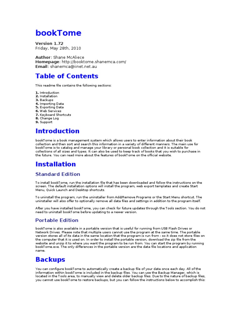 Book To Me | PDF | Backup | Comma Separated Values