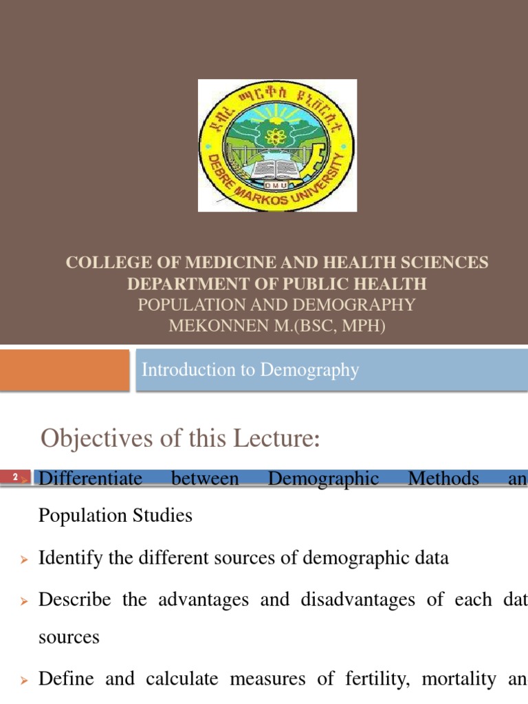 1-Introduction To Population Studies | PDF | Demography | Census