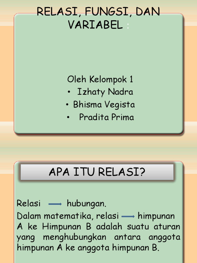 Relasi, Fungsi, Dan Variabel | PDF