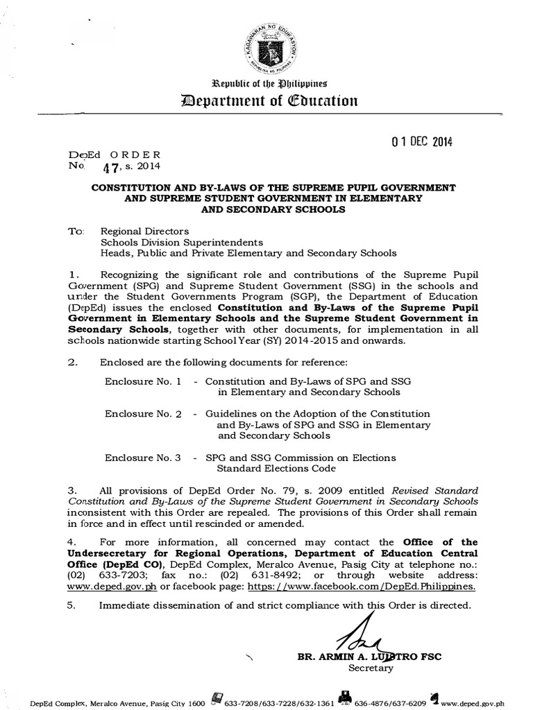 SSG Constitution and by Laws | PDF | Constitutional Amendment | Impeachment