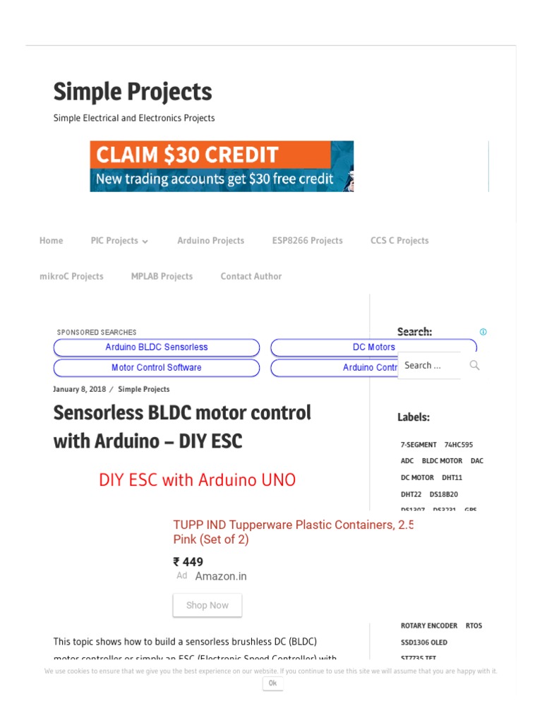 Sensorless BLDC Motor Control With Arduino - DIY ESC - Simple Projects PDF | PDF | Electric ...