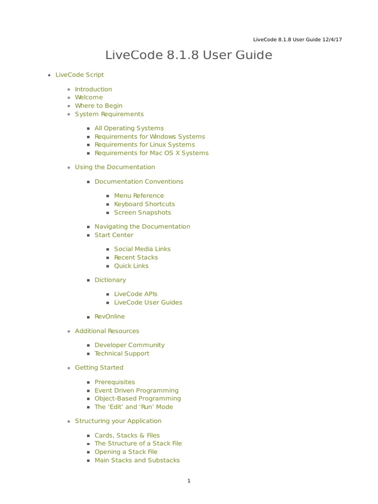 Live Code User Guide | PDF | Parameter (Computer Programming ...