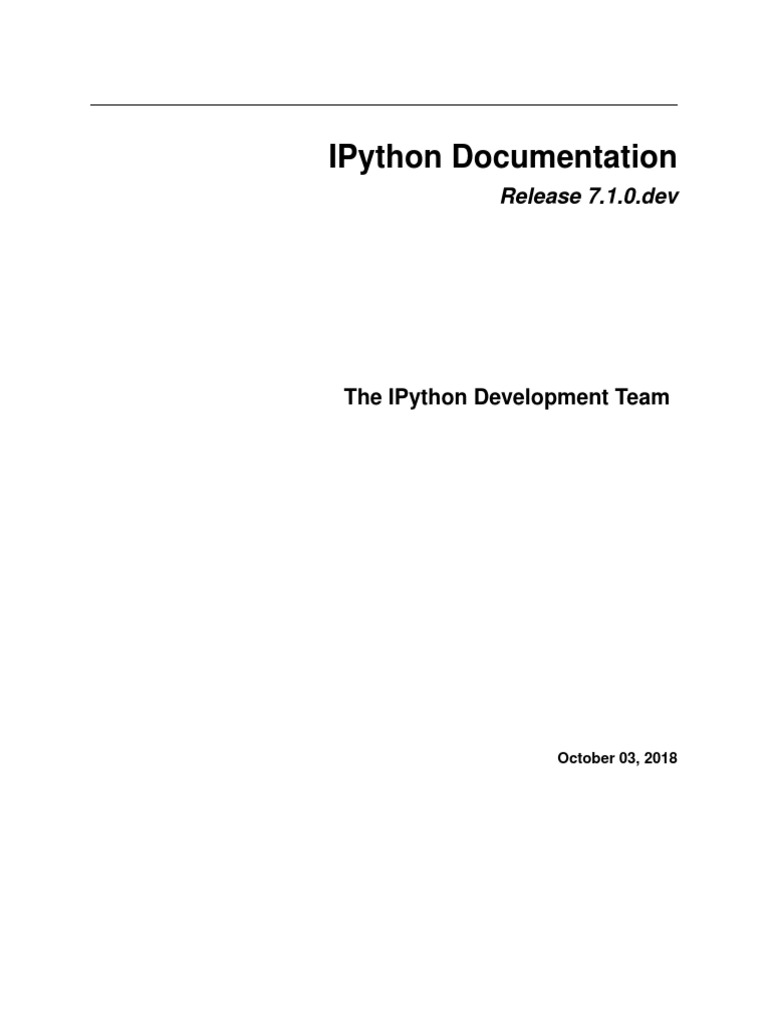 IPython | PDF | Command Line Interface | Application Programming Interface