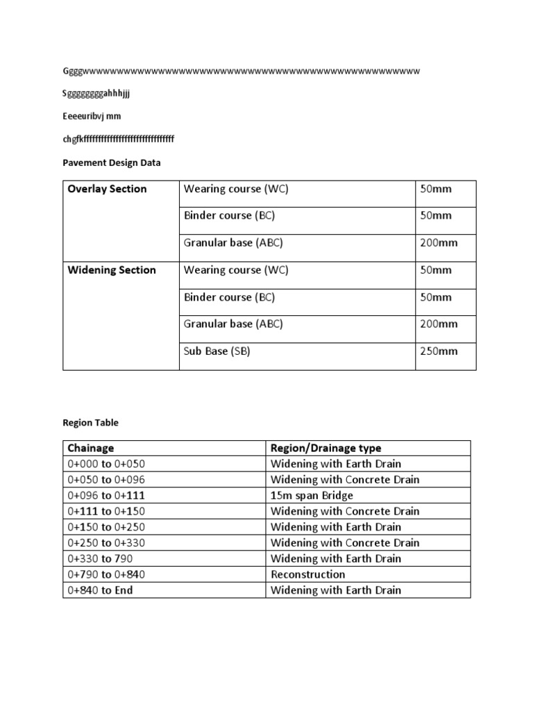 Overlay Section: Pavement Design Data | PDF