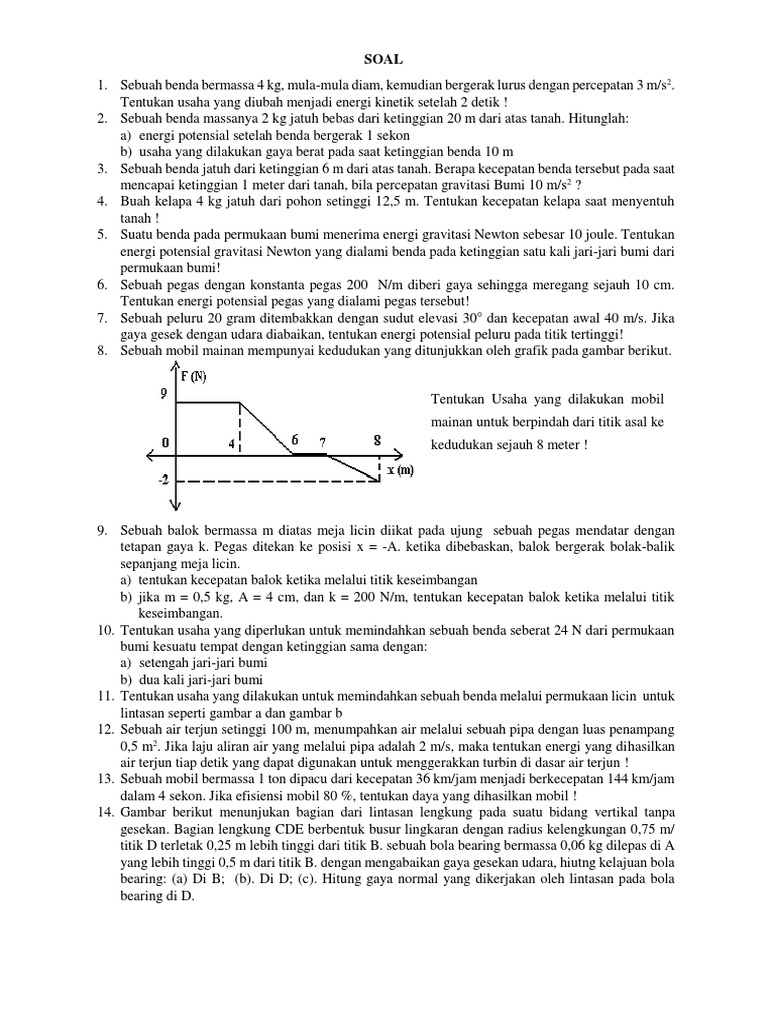 Latihan Soal Usaha Dan Energi | PDF