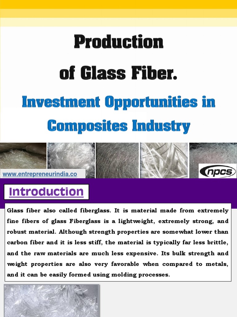 Production of Glass Fiber-972223 PDF | PDF | Glasses | Fiberglass