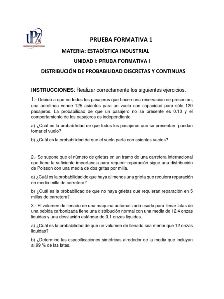 Prueba Formativa 1 | PDF