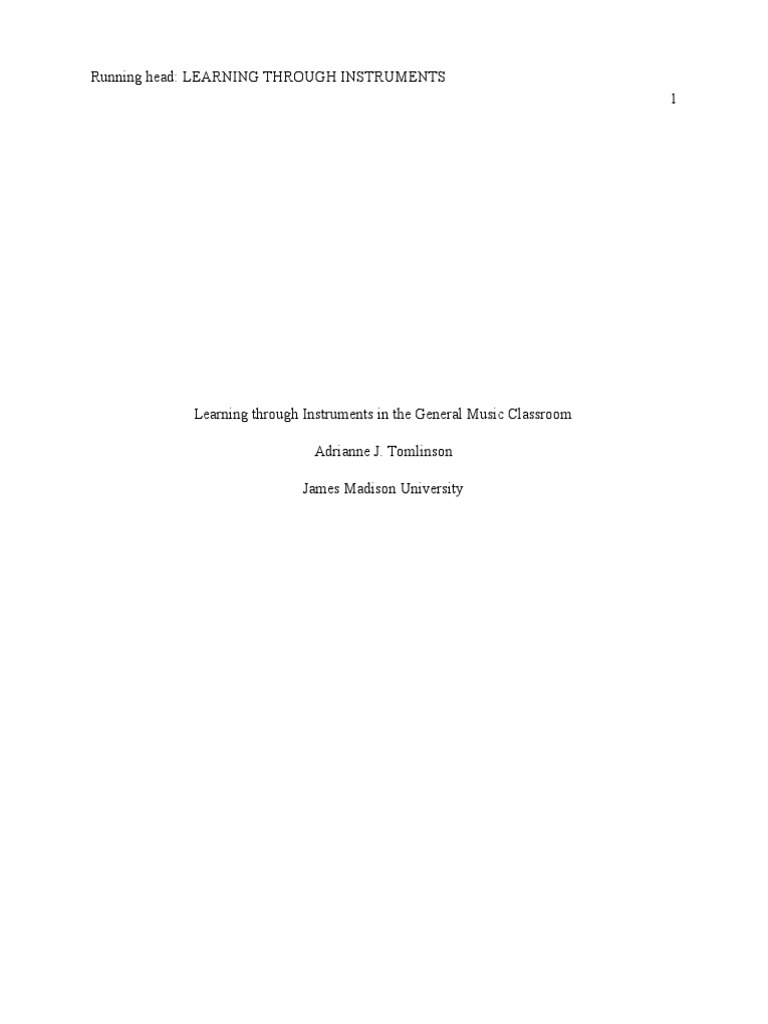 Final Scholarship Paper | PDF | Music Education | Pedagogy