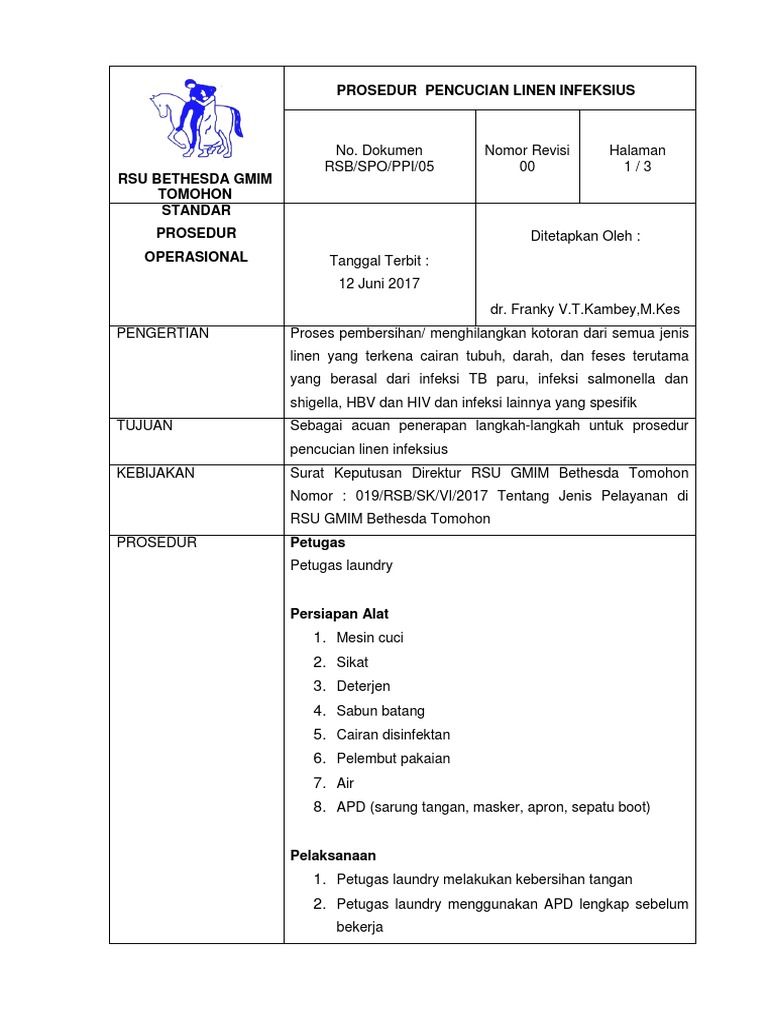 Pencucian Linen Infeksius | PDF | Sains & Matematika
