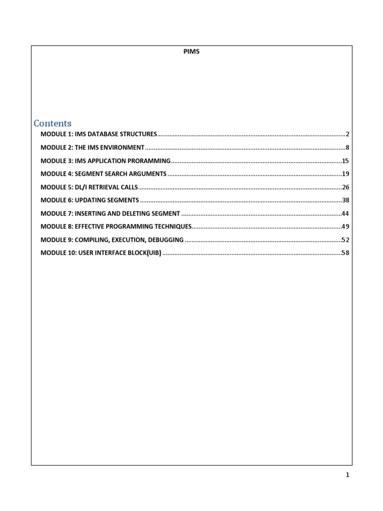 IMS DB StudentWorkBook | PDF | Databases | Computer Program